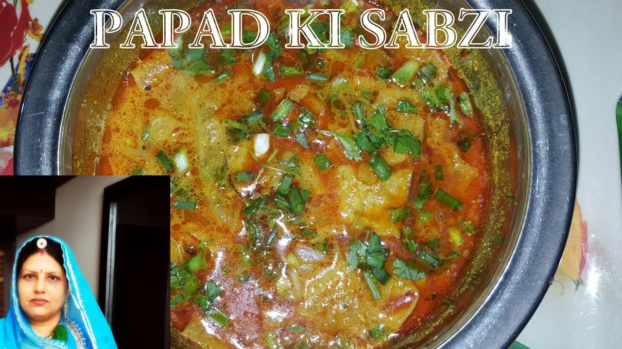 Rajasthani Papad Ki Sabzi | Papad Ki Sabzi Recipe